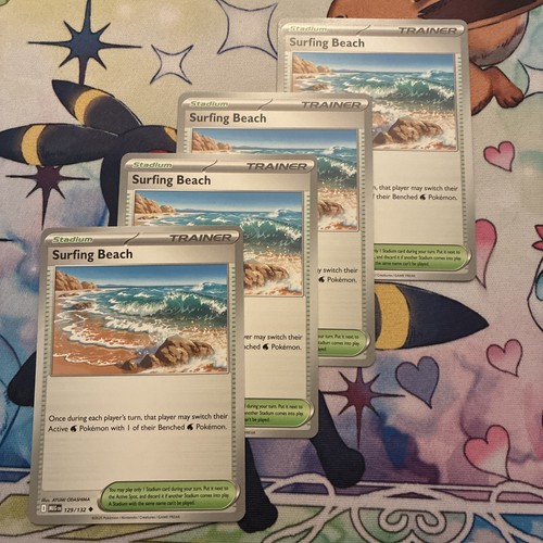 Pokemon TCG Playset - 4x Surfing Beach 129/132 - NM | eBay