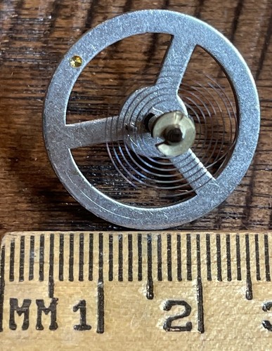 VINTAGE BRASS ALARM CLOCK BALANCE WHEEL/ HAIRSPRING : 22.87 mm ...