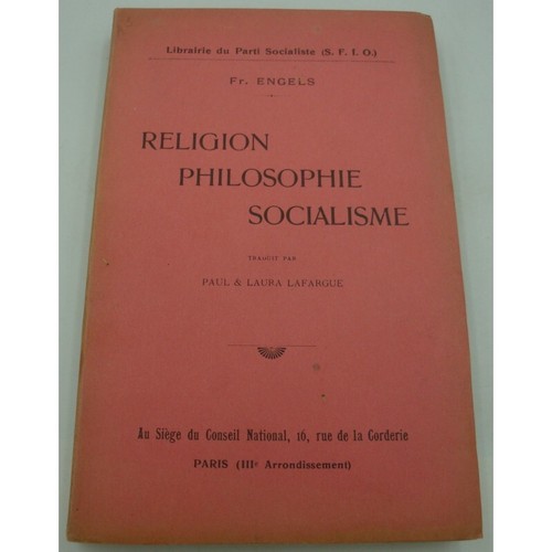 Fr. Engels - Religion, Philosophie, Socialisme 1901 Librairie du parti ...