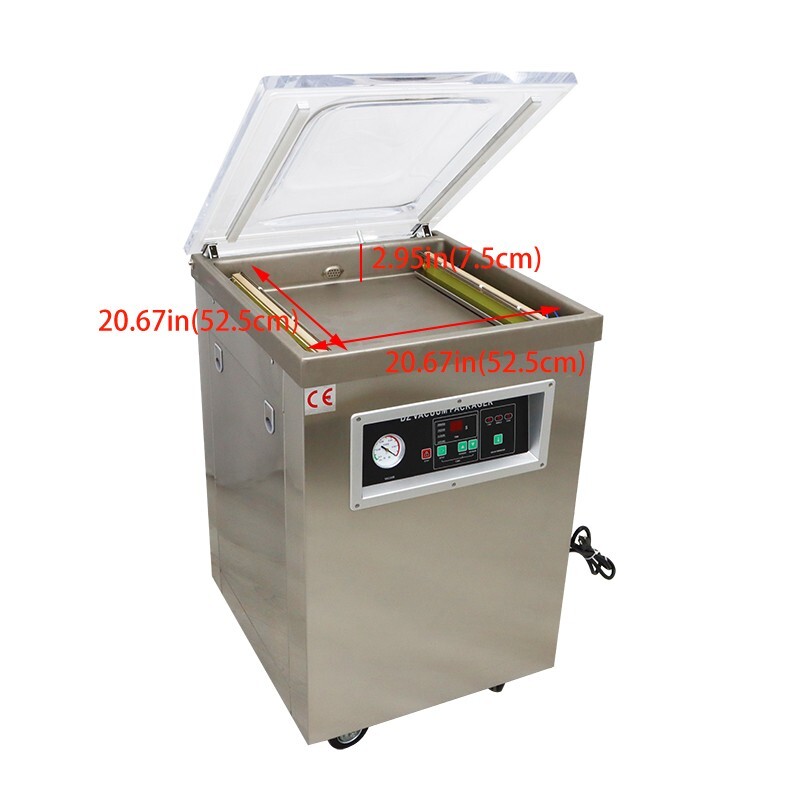 110V 19.7" Commercial Food Vacuum Chamber Packaging Machine Vacuum ...