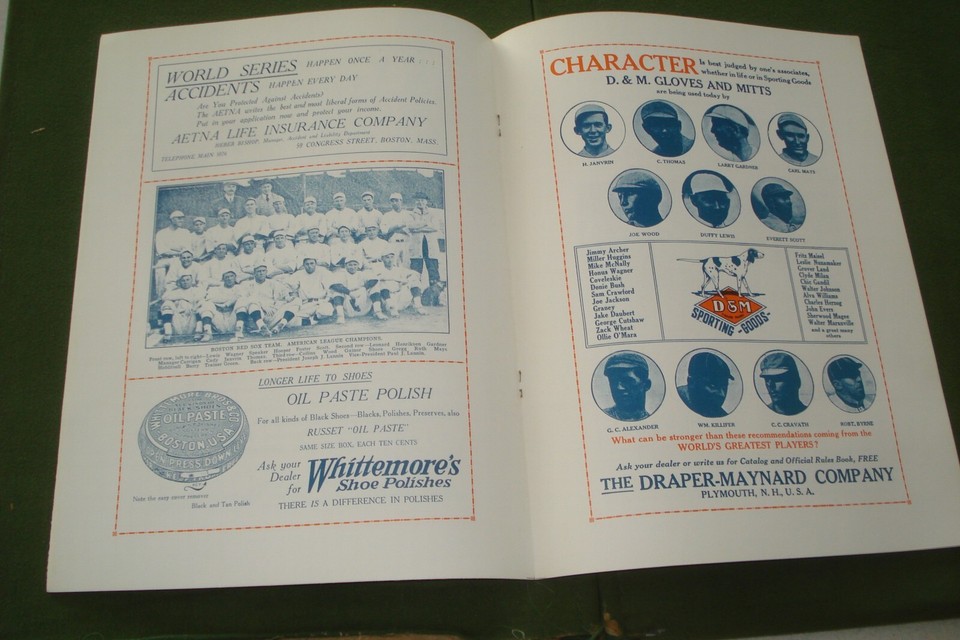 1915 World Series Game Program, Opie REPRINT Babe Ruth First Series ...