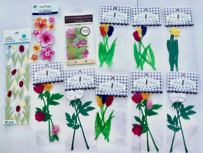 Mixed Lot/Flowers/Roses/Tulips/Meri Meri/ Scrapbook/Card Making ...