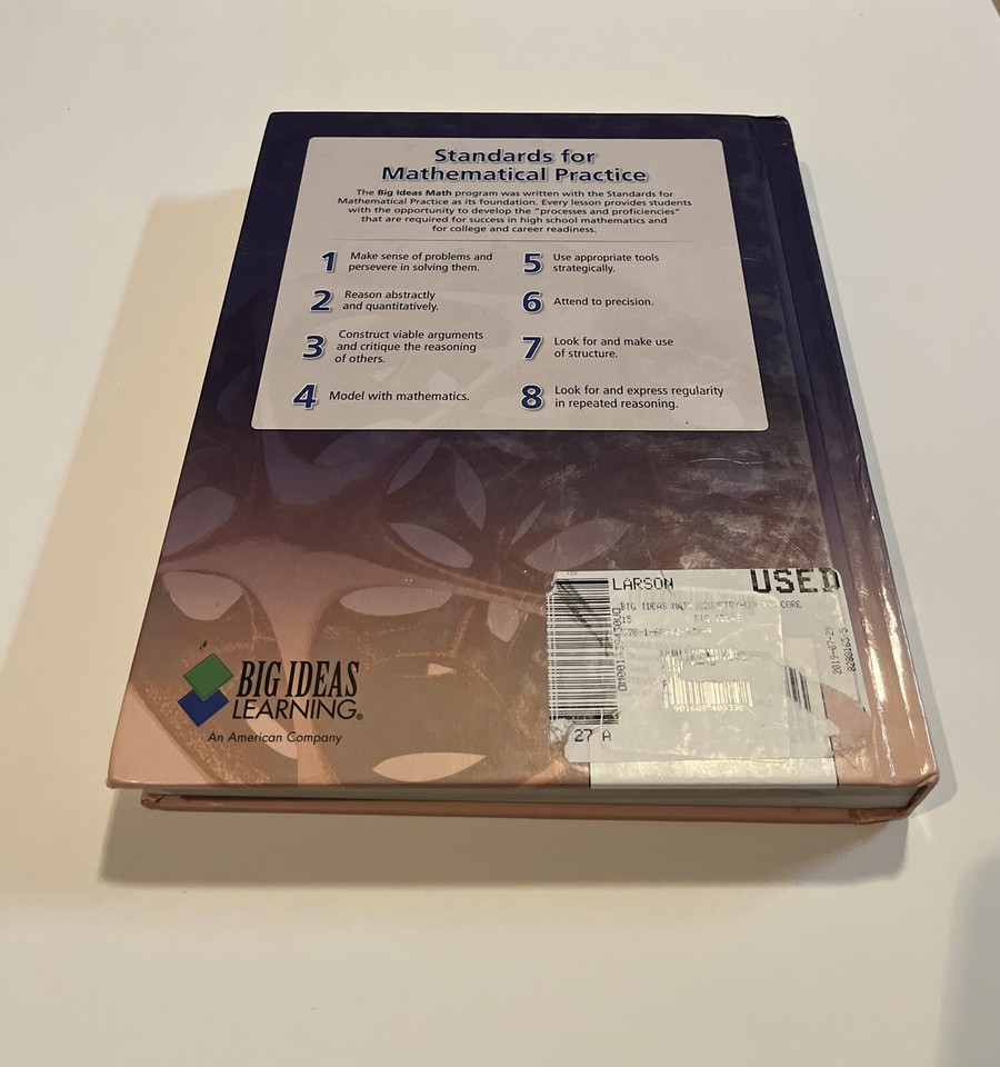 Big Ideas Math Geometry Common Core Curriculum Student Textbook 2015 ...