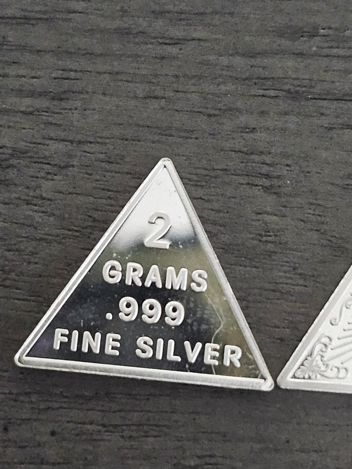 2 Gram .999 Fine Pure SILVER Bar - All Seeing Eye Pyramid, Illuminati ...