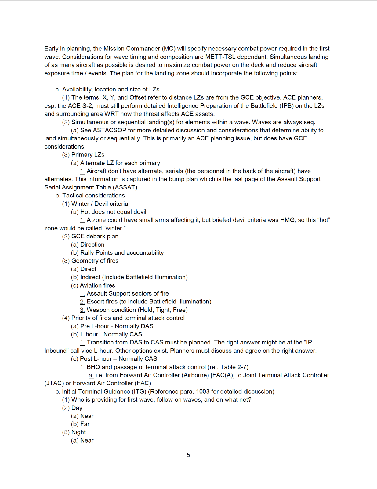 136 Page USMC 2013 TACTICAL AIR CONTROL PARTY TACTICAL TACP TACSOP ...