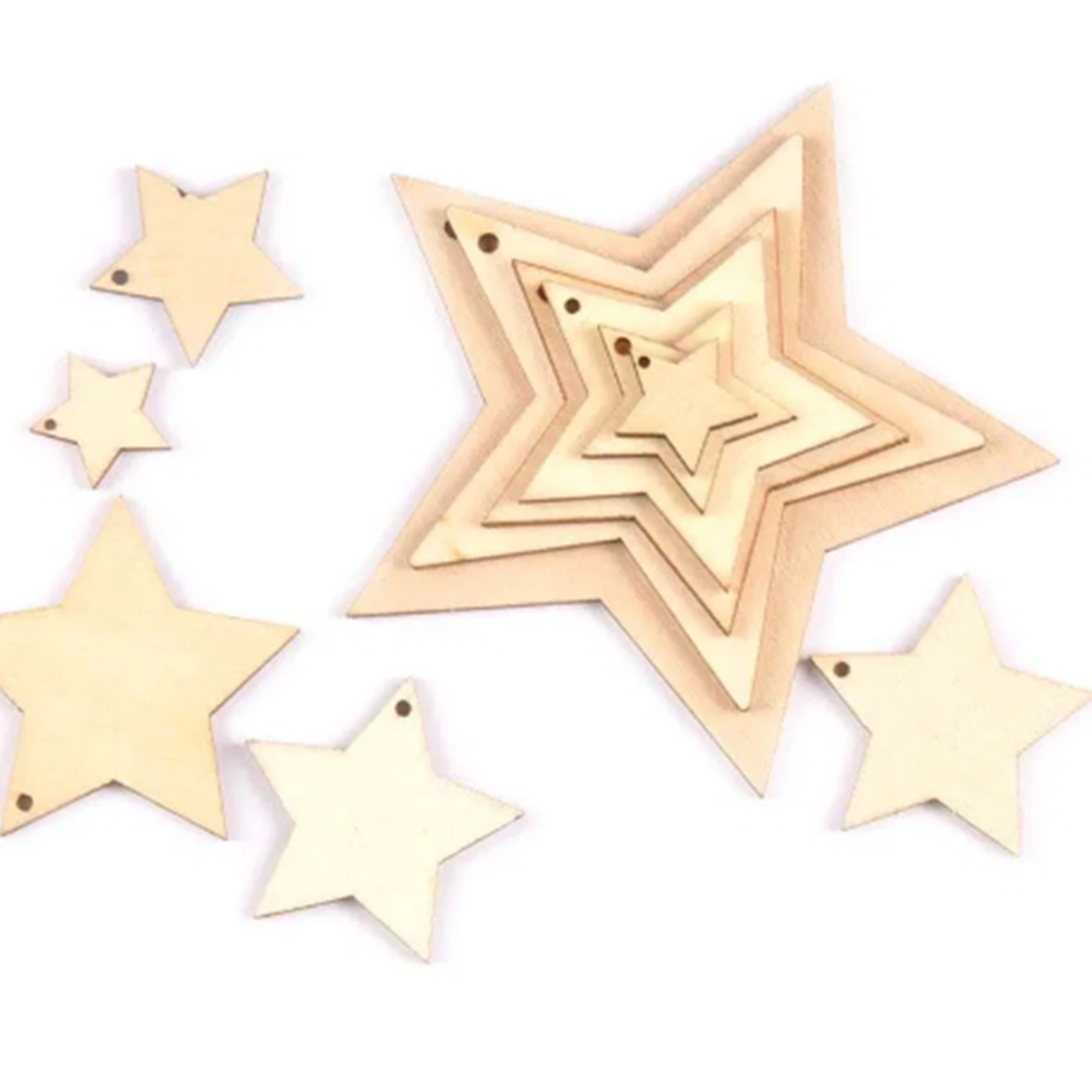 MDF Wooden Star Shape DIY Raw Cut Out Art Laser Craft MDF Stars ...