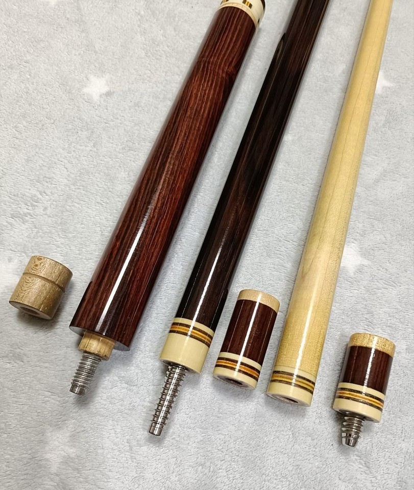 Stunning Custom Jim Baxter Cue Quilted Maple Cocobolo Extension ...