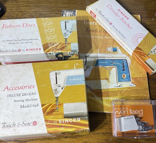 Singer 628 Zig Zag Deluxe Accessories Manual Discs Circular Stitcher ...
