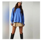 Free People We The Free Camden Oversized Sweatshirt Blue-Size S | eBay