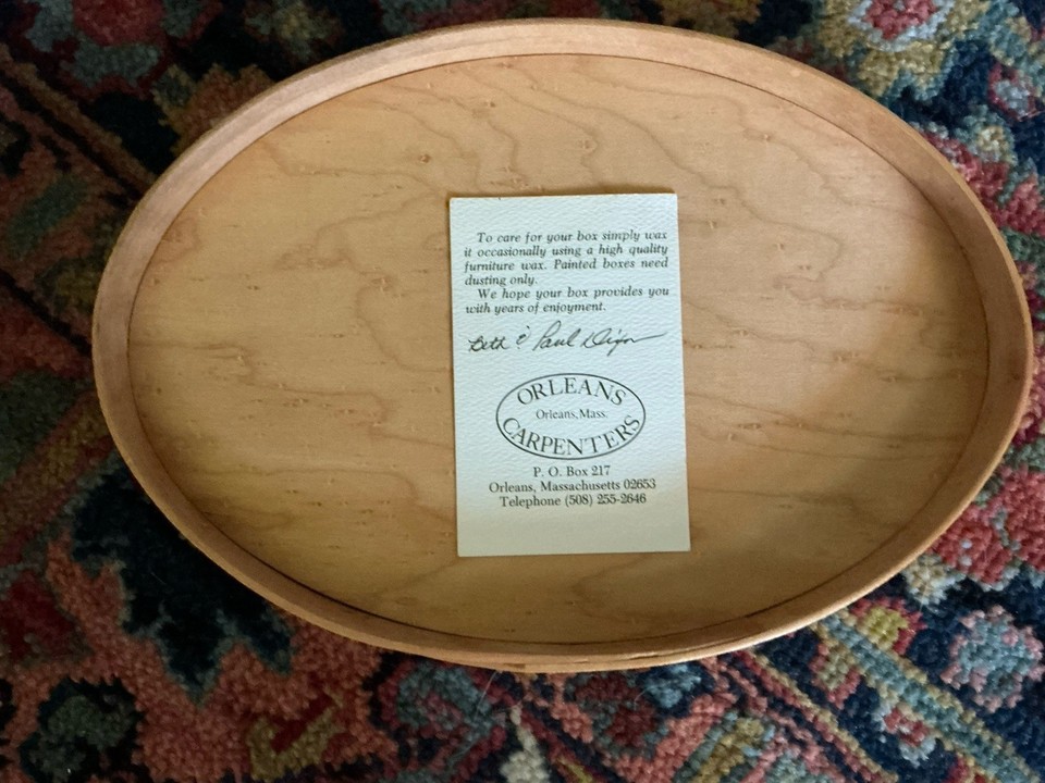 Vintage Orleans Carpenters Oval Birdseye Maple Shaker Box | eBay
