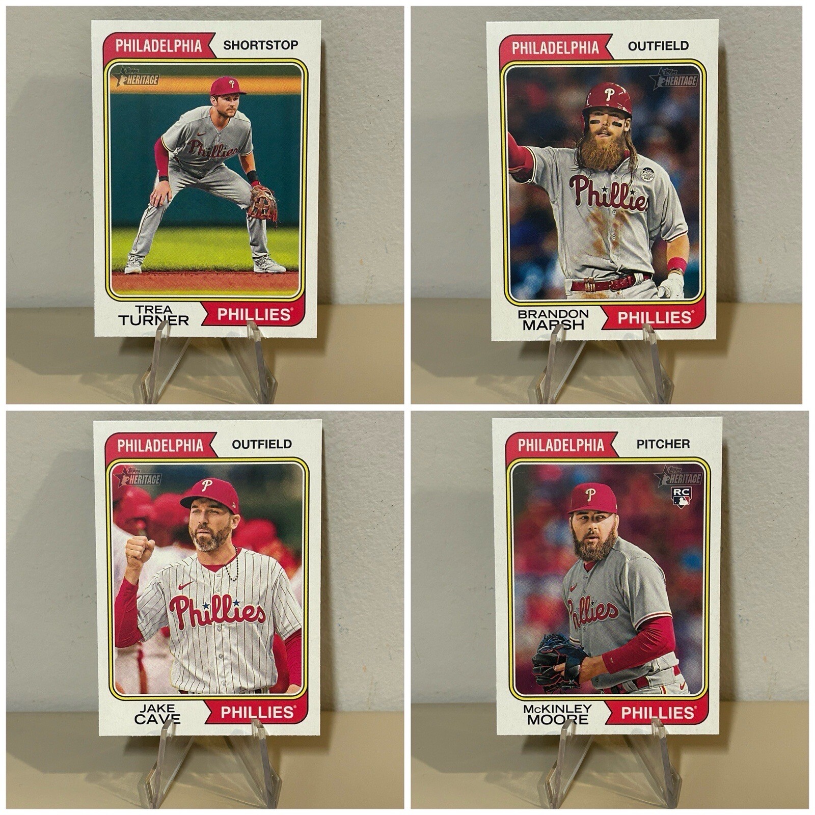 2023 Topps High Heritage Philadelphia Phillies Team Set of 8 Base Cards ...