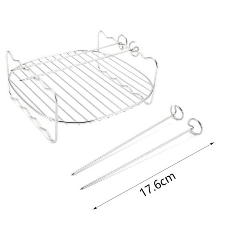 Grill&Pins For Air Fryer 8 2 Layers Grill Stainless Steel Accessory New ...