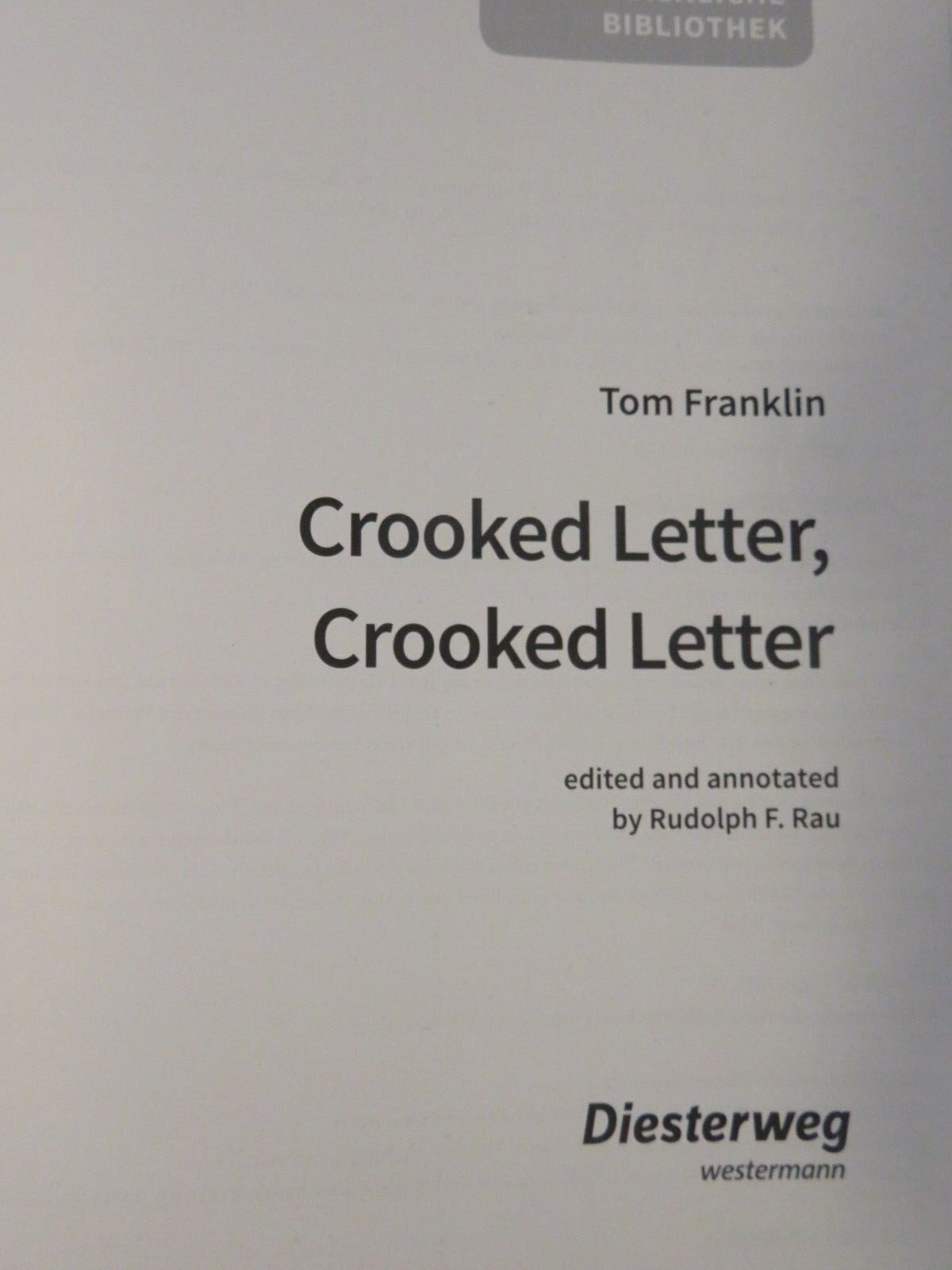 Crooked Letter, Crooked Letter - Tom Franklin | eBay.de
