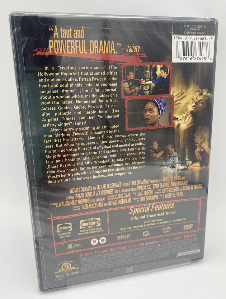 Extremities - 1986 (DVD ) Farrah Fawcett , Brand New Factory Sealed ...