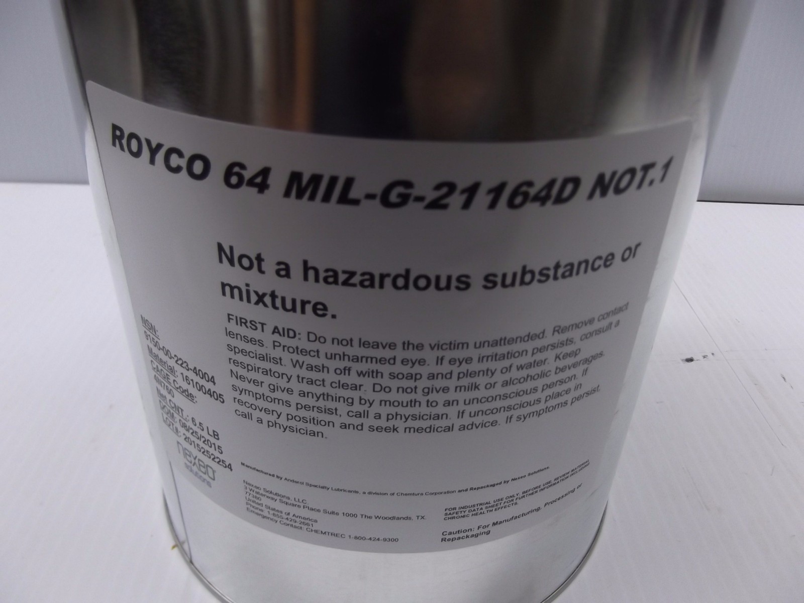 Royco 64 MIL-G-21164D NOT.1 High Load Synthetic Aviation Instrument ...