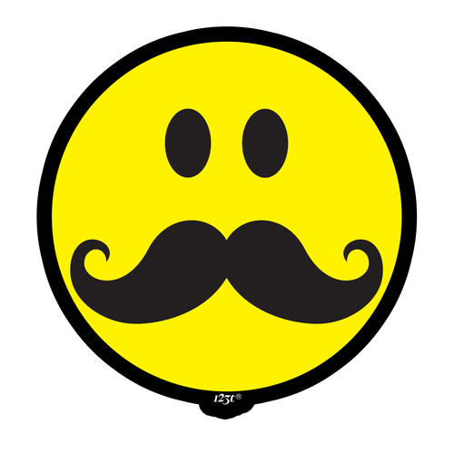 Large Car Sticker - moustache smiley Decal Bumper Truck Laptop Window ...