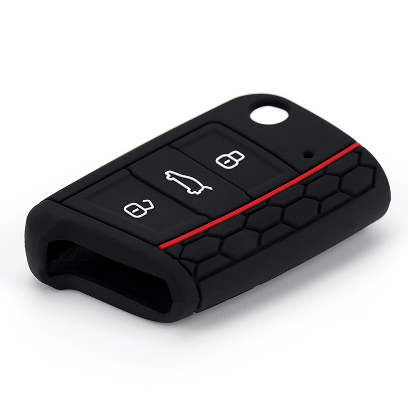 For VW Golf 7 MK7 Tiguan Skoda Octavia Polo Silicone Car Key Case Cover ...