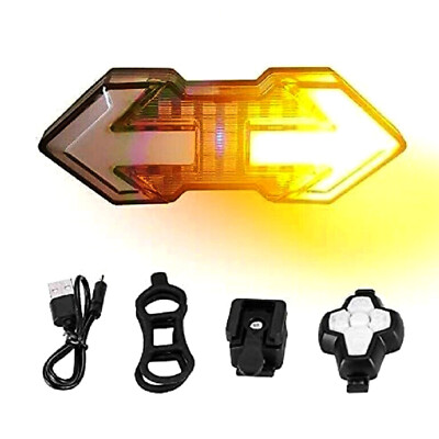 LED Bicycle USB Indicator 120 Lumens Bike Tail Turn Signal Light With ...