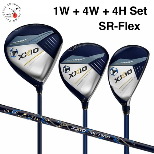 Dunlop XXIO 13 Navy Driver Fairway Hybrid 1W/4W/4H Wood 3pcs SR Set ...