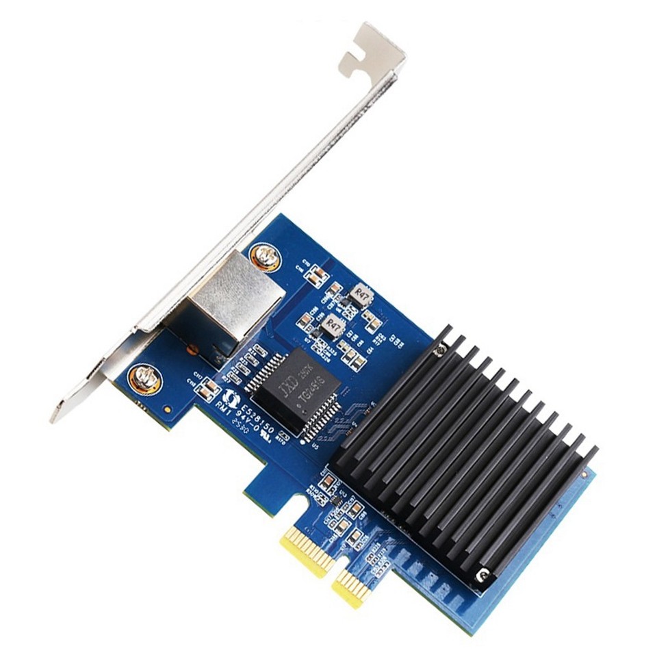 10Gb PCIe NIC Card Single RJ45 Port RTL8127 Chip PCI- Express X1 5378 ...