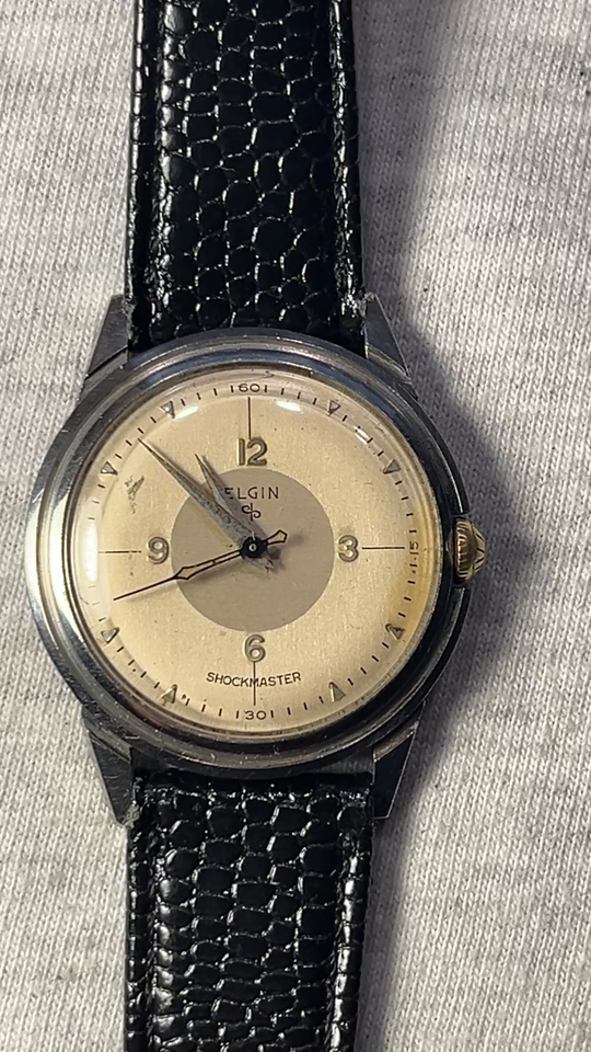 Very Nice Vintage Men’s Elgin Shockmaster Wristwatch. Great looking ...