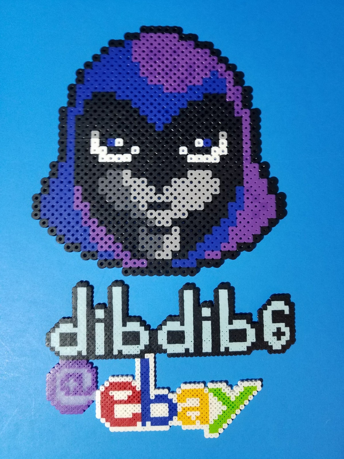 Raven teen titans kandi perler Rave Edc hama art bead melty fuse sprite ...