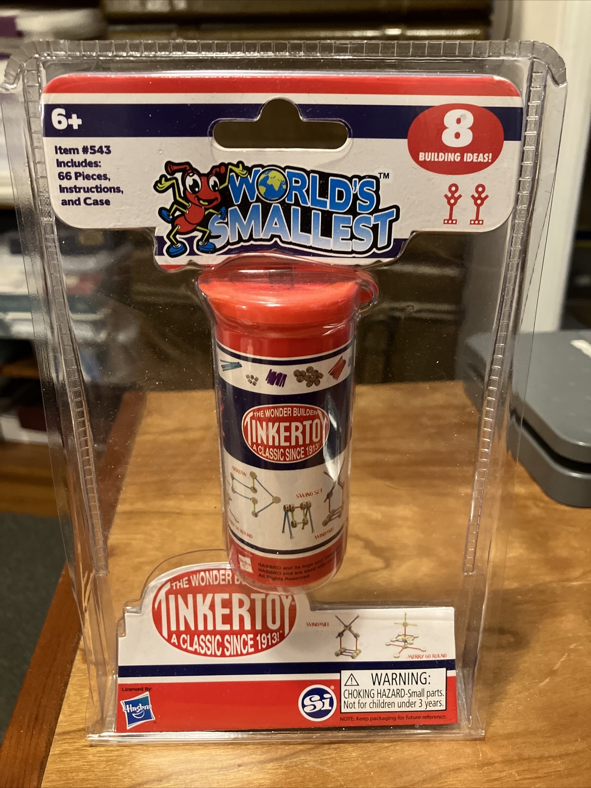 World's Smallest TINKER TOYS Construction Set Miniature Can+Pieces ...