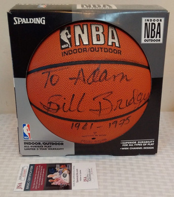 BILL BRIDGES Autographed Signed Full NBA Basketball Spalding 76ers ...