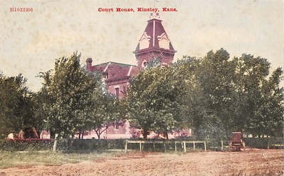 Kinsley Kansas~Edwards County Court House~Hitching Posts on Muddy Road ...
