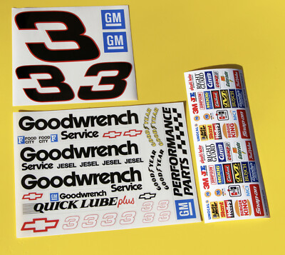 10th scale RC Nascar race car 'GOODWRENCH' Earnhardt Black 3 stickers ...