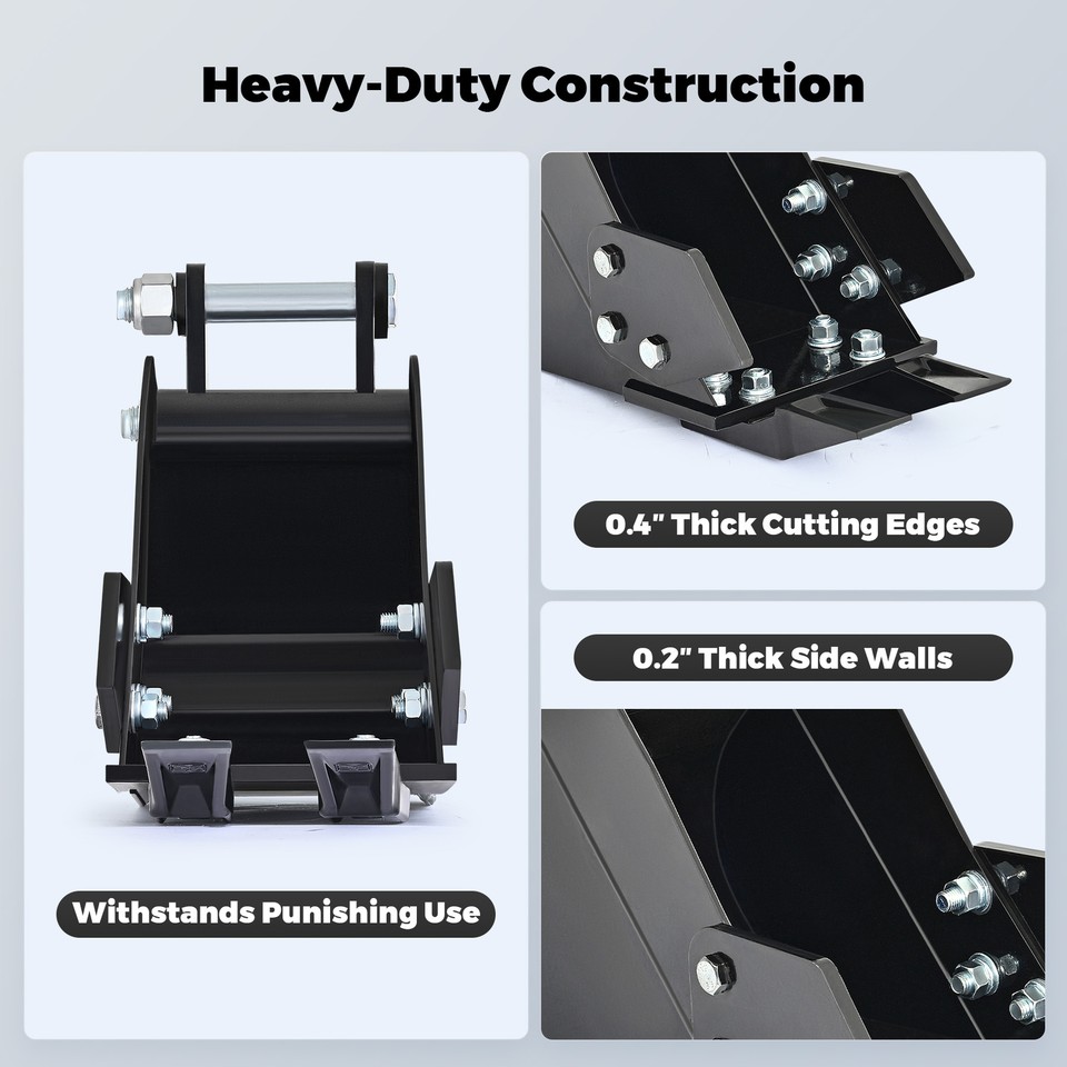 200mm Narrow Bucket 1-2 Tons Mini Excavator Attachments 8inch Trenching ...