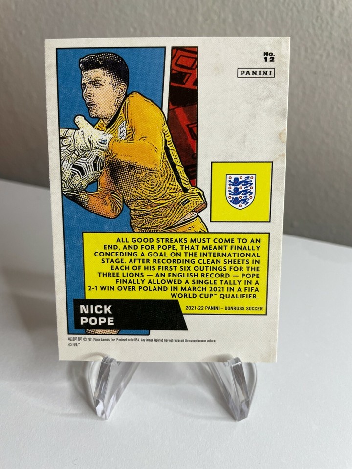 Nick Pope NET MARVELS 2021-22 Panini Donruss Soccer World Cup Qatar #12 ...