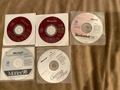 Lot of 1990s/2000s Software Discs: Microsoft Bookshelf, Encarta 98 | eBay