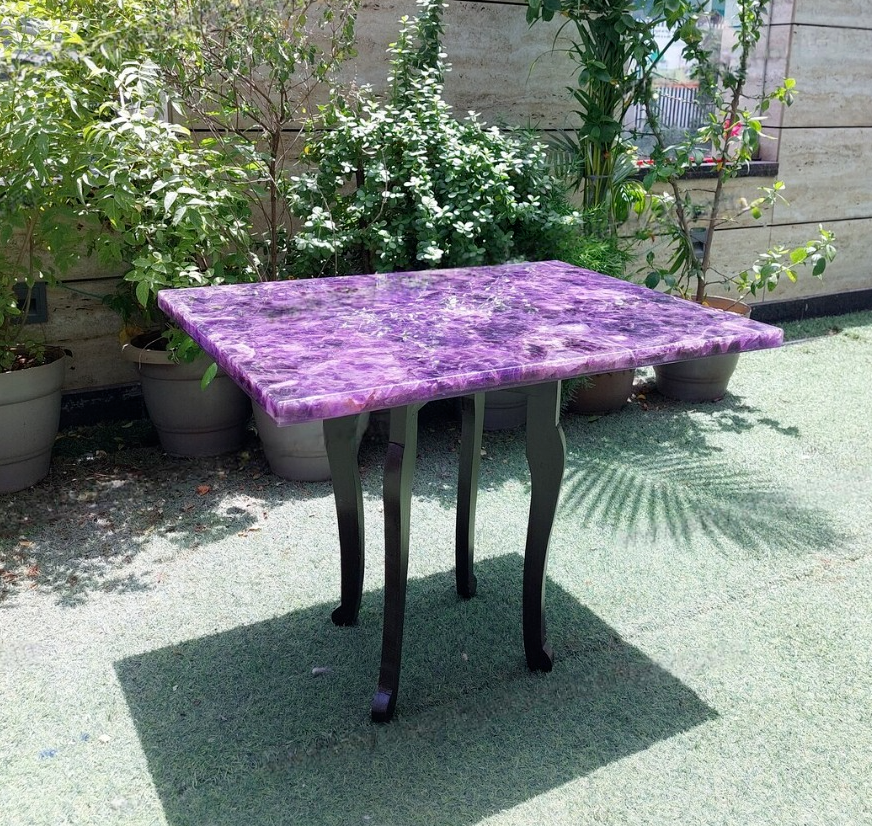 Amethyst Stones Countertop / Dining Table, Purple Amethyst stone ...