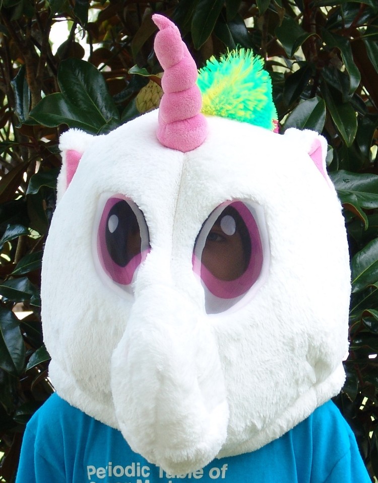 Unicorn Maskimals Costume Head Plush Rainbow Mascot Halloween New | eBay