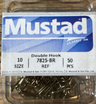 Mustad Double Hook #78925-BR Size 10-1pk of 50pcs-Brand New-SHIPS N 24 ...