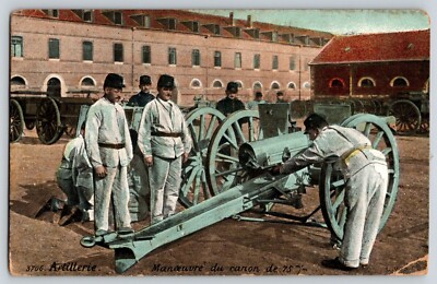 Postcard French Artillery - Canon de 75 | eBay