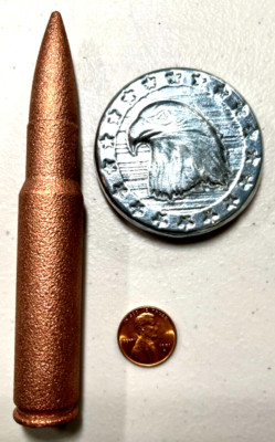 8 oz .50 BMG Copper Bullet 8oz .999 Fine Copper 50 Cal- With FREE ...