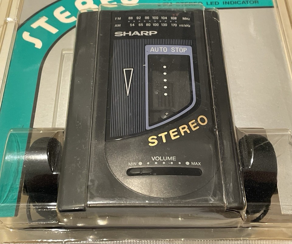 Sharp JC-140(BK) Portable AM/FM Stereo Cassette Player - Vintage - NIB ...