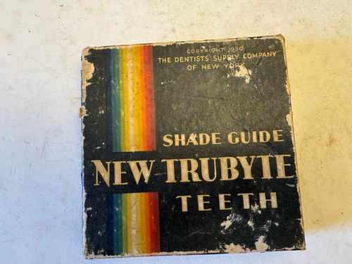 Vintage Trubyte Teeth Shade Guide in Box - Copyright 1930 Dentist New ...