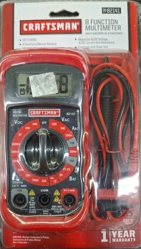 Craftsman 34-82141 8 Function Digital Multimeter for sale online | eBay