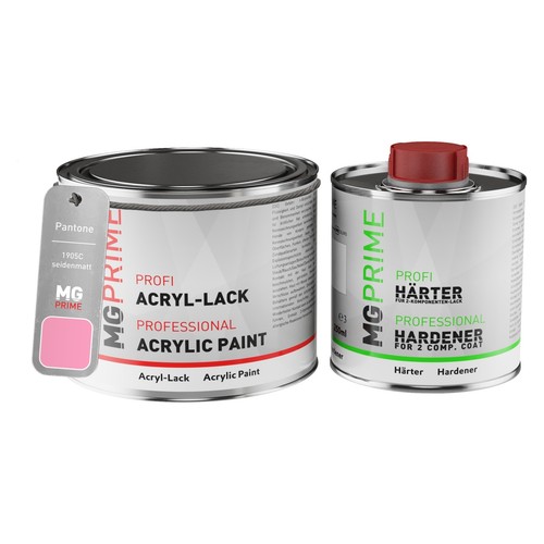 Pantone 1905C Red Acryl Lack seidenmatt 0,75 Liter 750 ml Dose inkl ...
