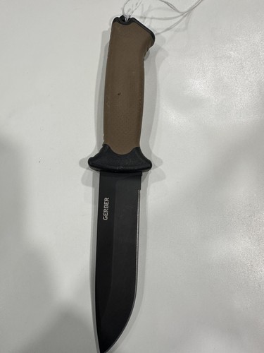 Gerber Prodigy Fixed Blade Knife Coyote Brown Tan Grip Discontinued USA ...