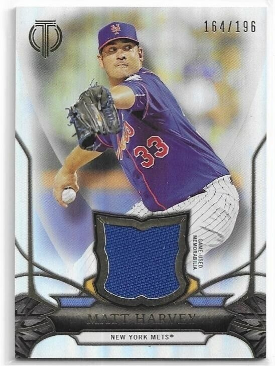 MATT HARVEY 2016 Topps Tribute Relic JERSEY card #TR-MH New York Mets ...