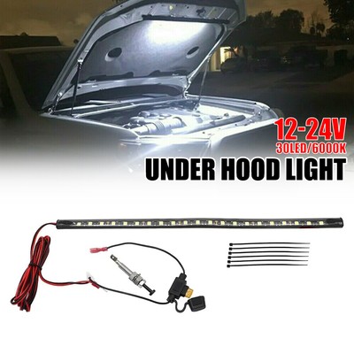 Universal Under Hood LED White Light Strip Kit - Automatic on/off ...