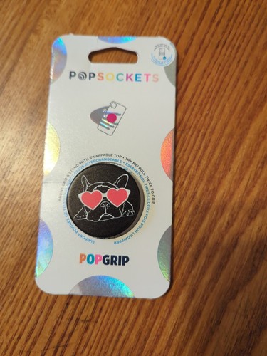 POP SOCKET Dog With Hearts - New cell Phone Accessory Pop Grip Black | eBay