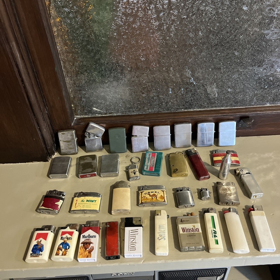 Vintage Lighters Lot Of 35 Pieces Some Vintage Zippos | eBay
