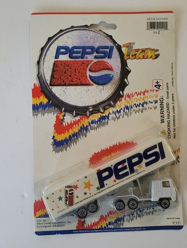 Pepsi Cola Promotional Golden Wheel Diecast Pepsi Simi Truck & Trailer ...