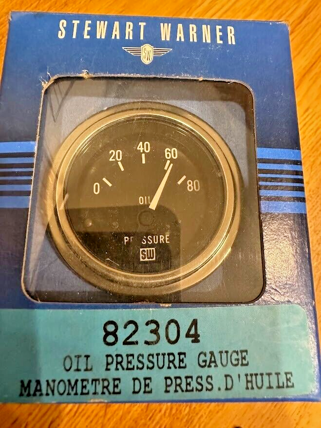 Stewart Warner 82304 Elec 80lbs 2 1/16 Oil Pressure Gauge Hot Rod ...
