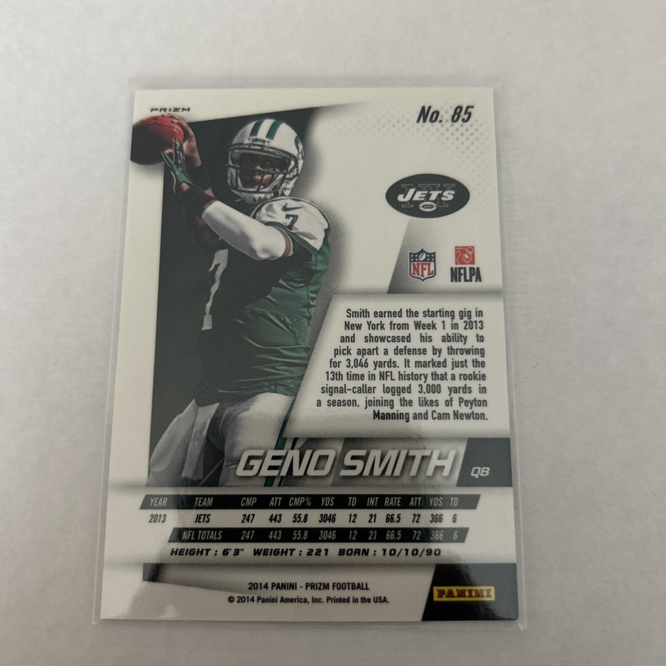 2014 Panini Prizm Prizms Red White and Blue Jets Football Card #85 Geno ...